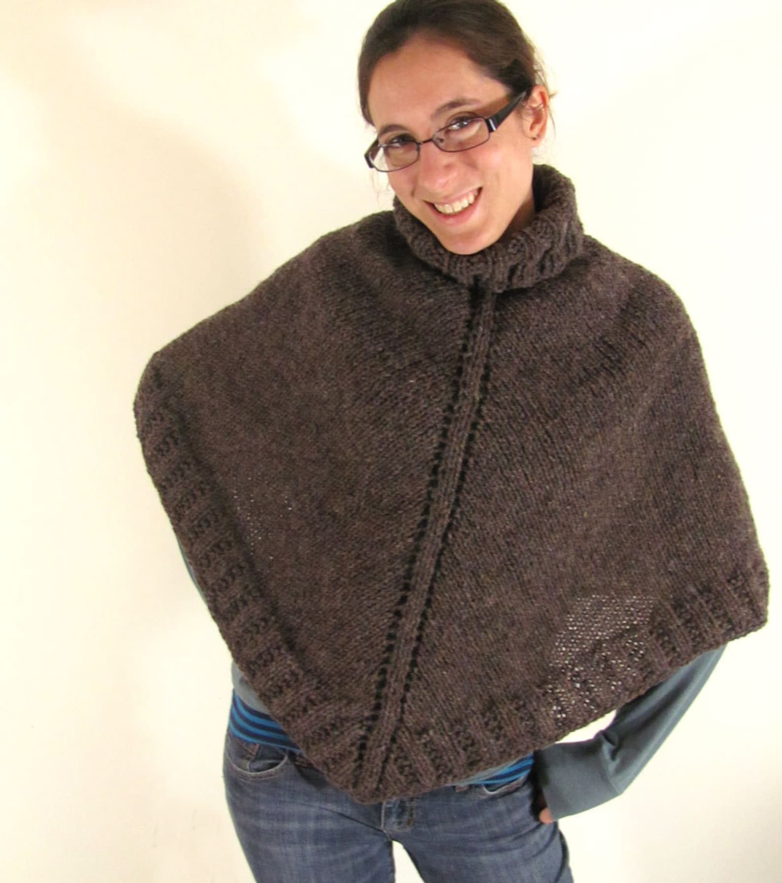 Poncho Pattern Heavy Worsted Weight Poncho Pattern Retro - Etsy UK