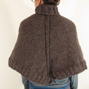 Poncho Pattern, Heavy Worsted Weight Poncho Pattern, Retro Poncho ...