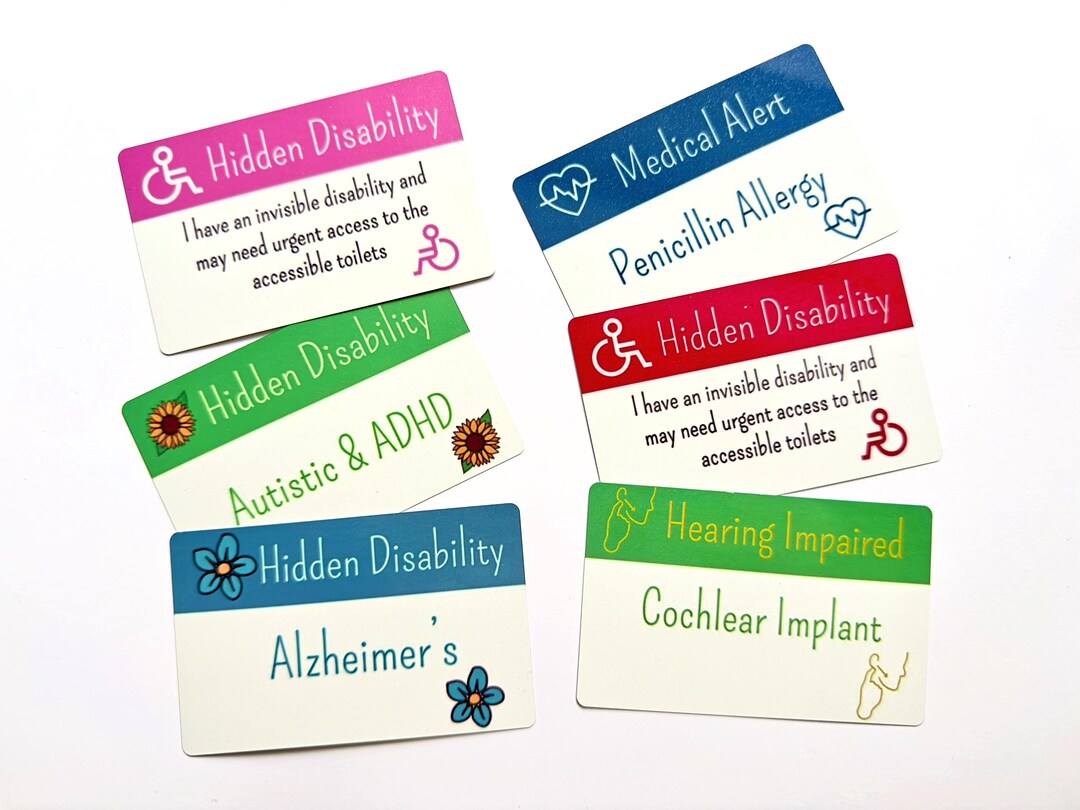 Custom Disability Awareness ID Cards - Etsy