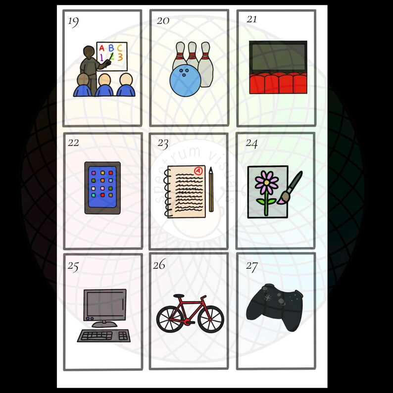 Individual Personalised PEC Cards Visual Support Aids for Autsim, ADHD ...