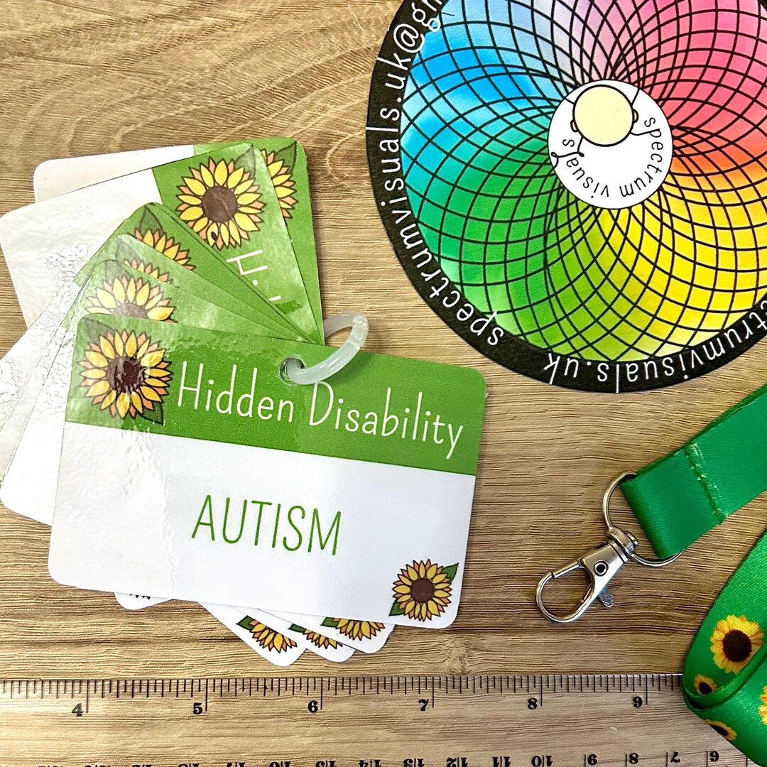 1 Piece Basic Hidden Disability Cards for Autism Dementia Dyspraxia ...