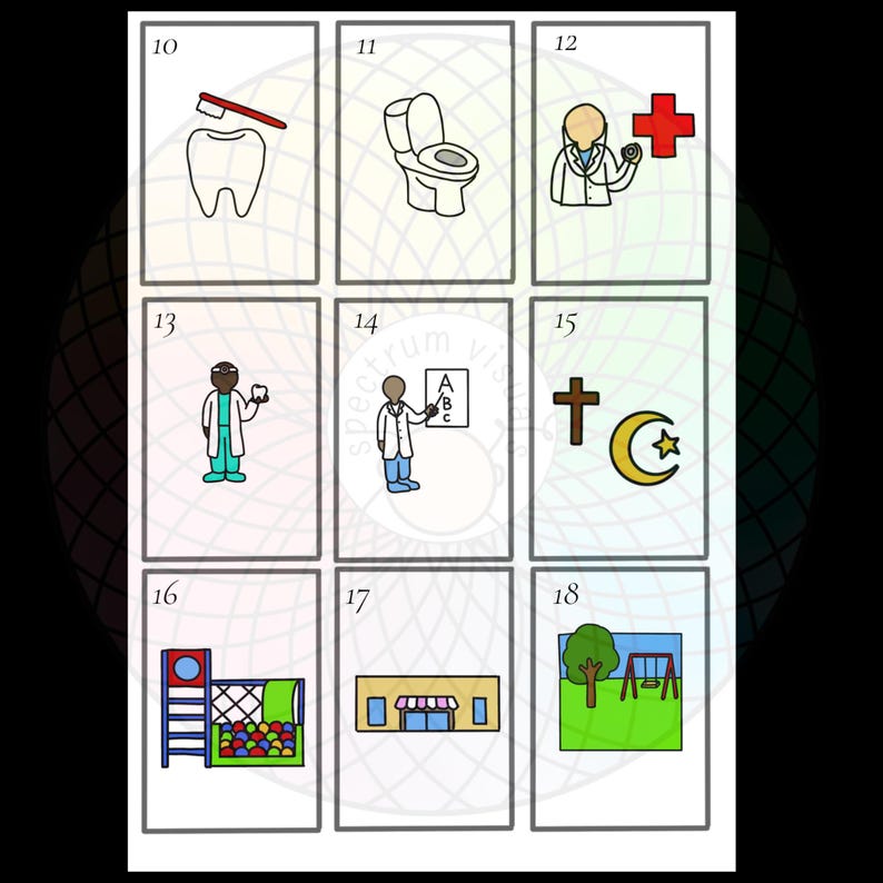 Individual Personalised PEC Cards Visual Support Aids for Autsim, ADHD ...