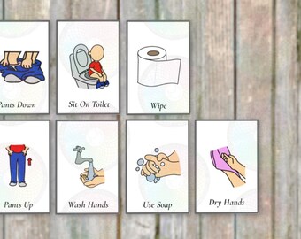 7pk Toileting Routine Sequencing Toilet Training Visual Support Aids ...