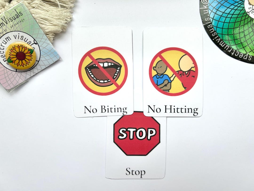9pk Managing Behaviour Visual Support Aids PEC Cards for ADHD ...