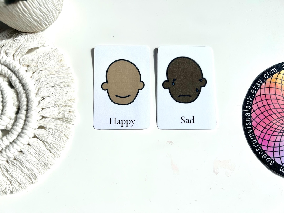 7 Pk of Emotion Visual Support Aids for Autism Adhd Neurodivergence ...