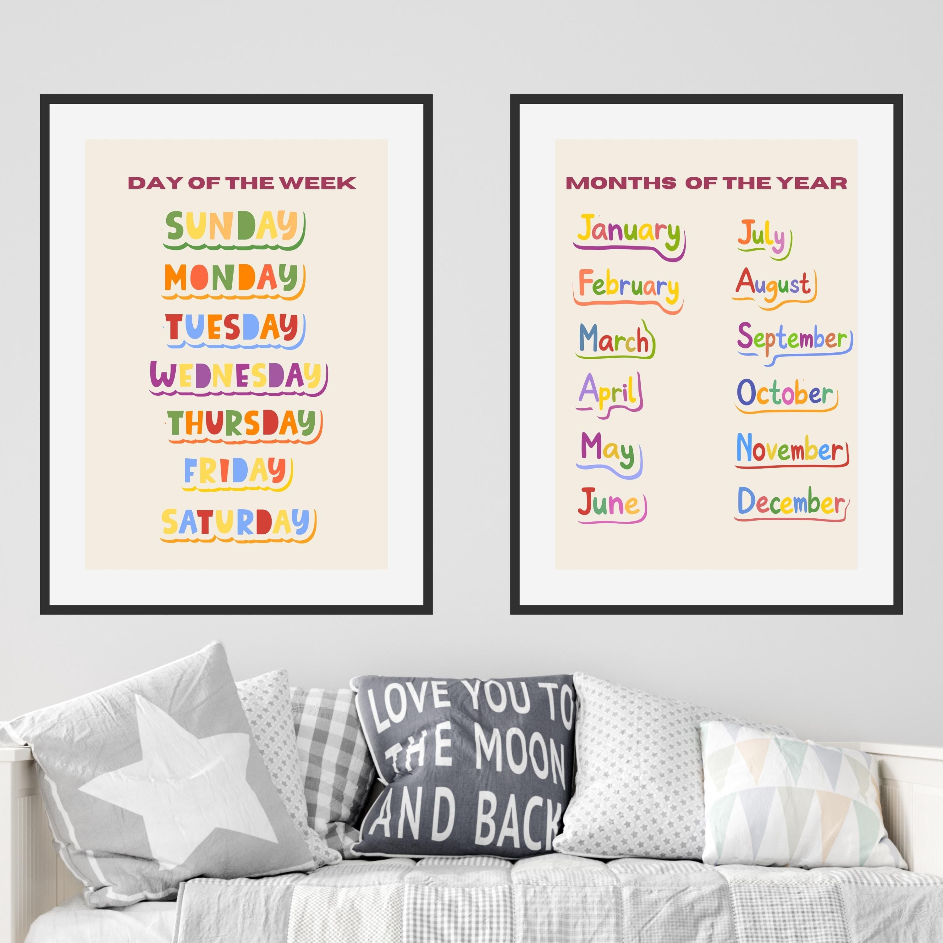 8 Educational Posters , Fun Learning for Kids! - Etsy
