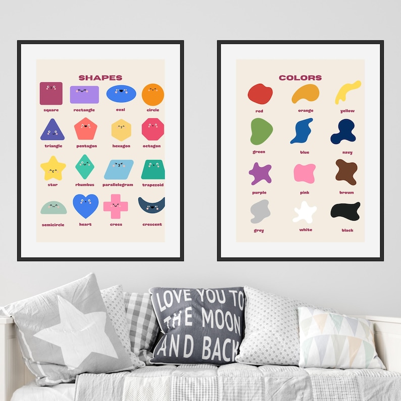 8 Educational Posters , Fun Learning for Kids! - Etsy