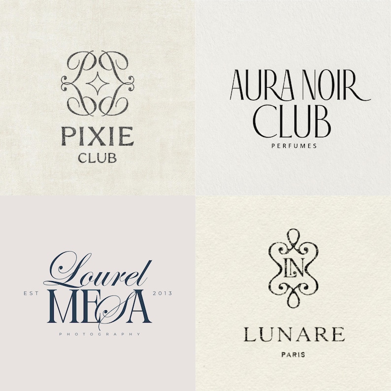 Custom Monogram Logo Design | Luxury Monogram Logo | Minimalist Wedding ...