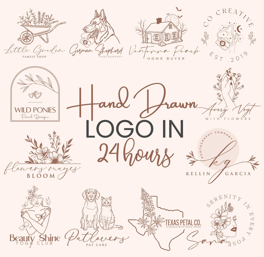 Custom Hand Drawn Logo Design, Logo Design, Logo Design Custom for ...