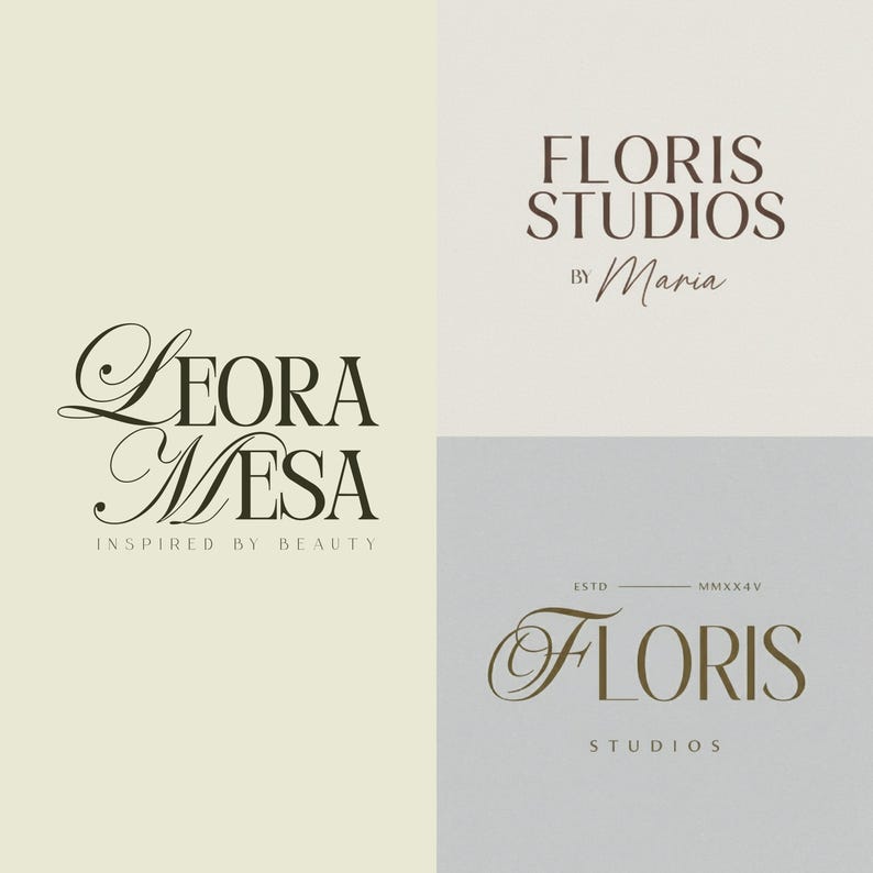 Custom Logo Design | Luxury Monogram Logo | Minimalist Wedding Initials ...