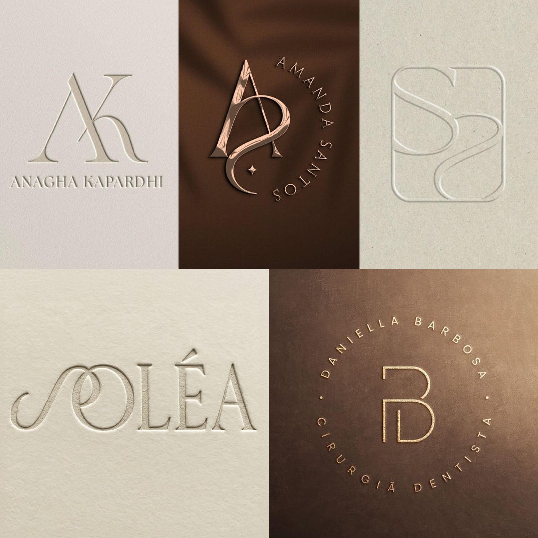 Custom Monogram Logo Design | Luxury Monogram Logo | Minimalist Wedding ...