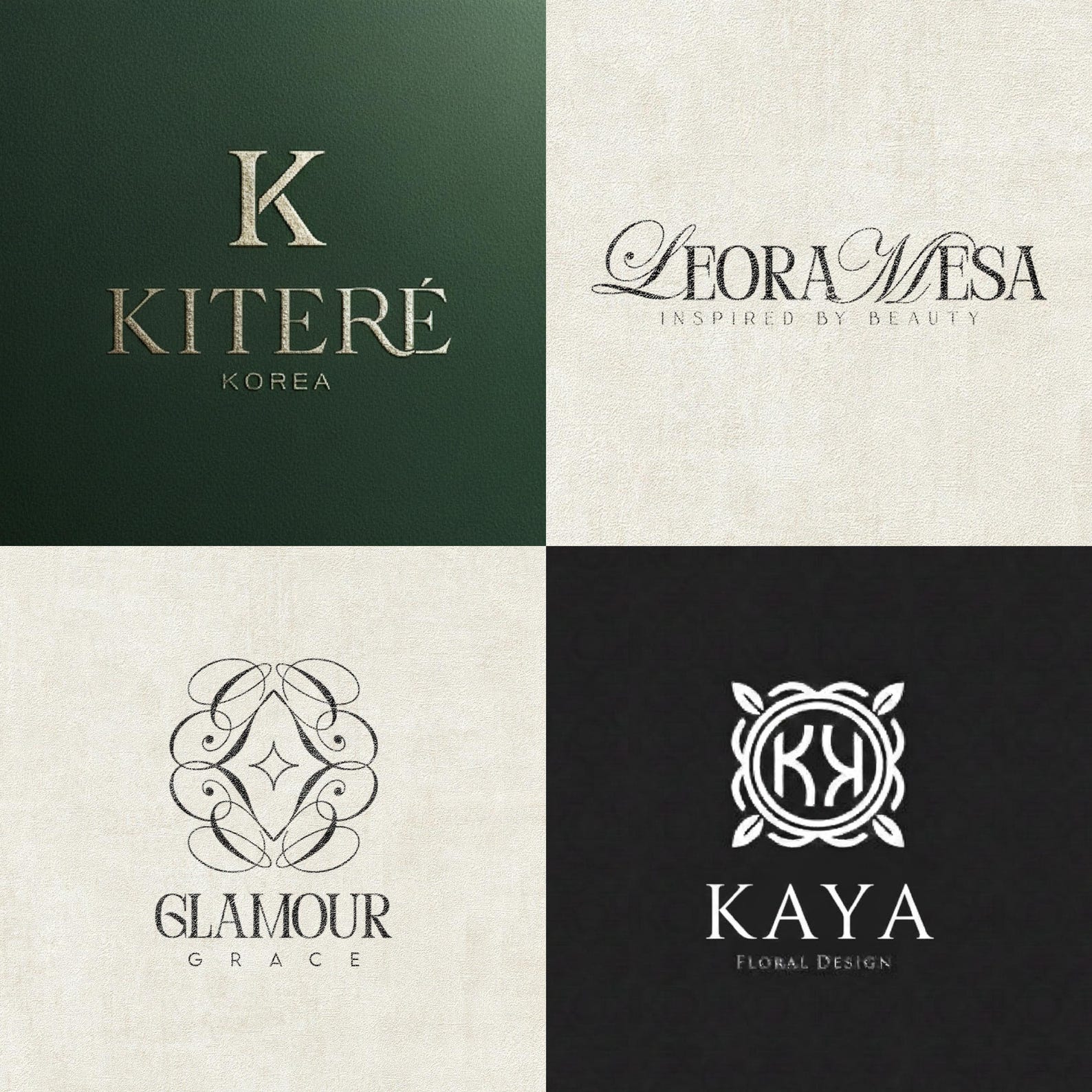 Custom Logo Design | Luxury Monogram Logo | Minimalist Wedding Initials ...