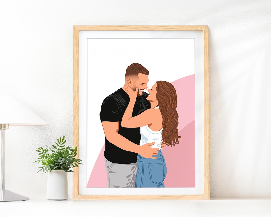 Custom Illustration, Couple Drawing, Personalized Photo, Personalized ...