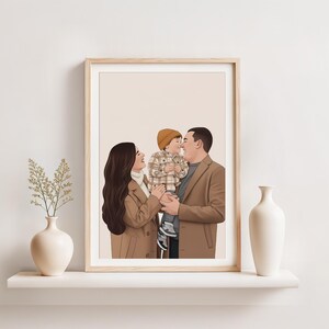 Custom Family Portrait, Drawing From Photo, Christmas Gift for Parents ...