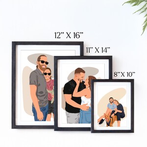 Family Drawing From Photo, Personalized Wall Art, Custom Portrait, Gift ...