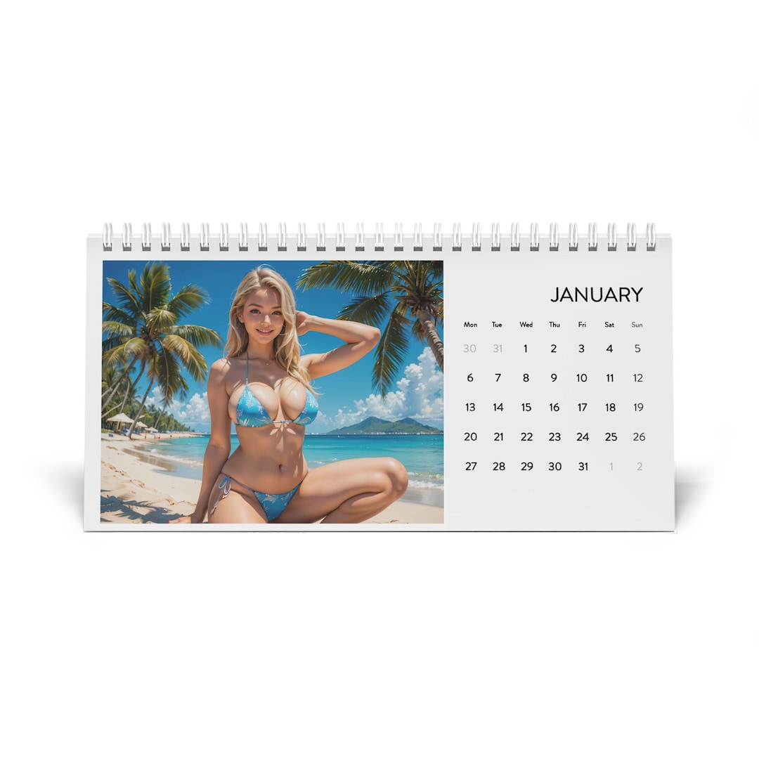 Desk Calendar Bikini Beauty 2025 Grid, Bikini Girl Calendar for Desk, Sexy Girl Calendar, Desk ...