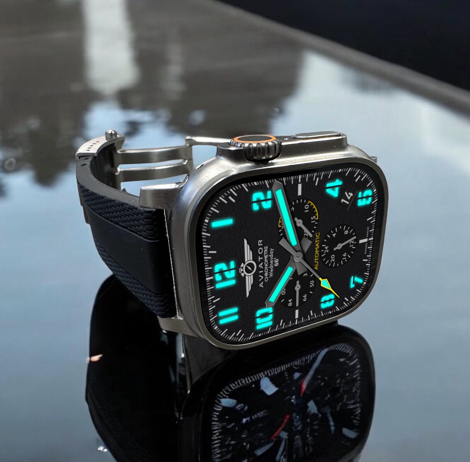 Aviator Analog Watch Face for Apple Watch Clockology - Etsy
