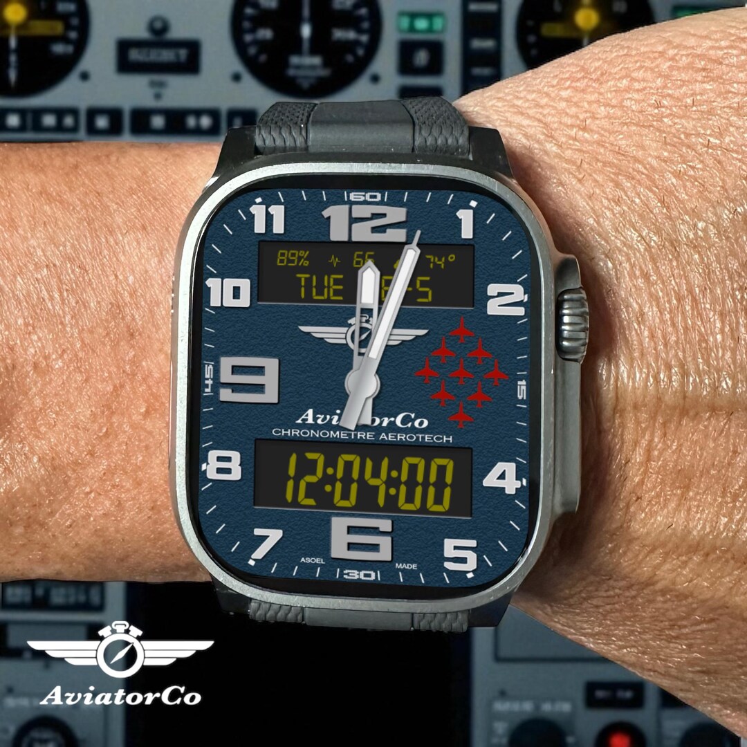 Aviatorco Aerotech Apple Watch Face - Clockology App Required - Etsy