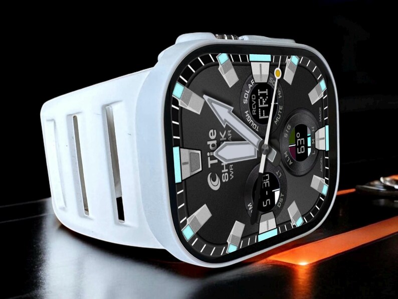 Clockology Apple Watch Faces: Tide Shock Diver Design - Etsy