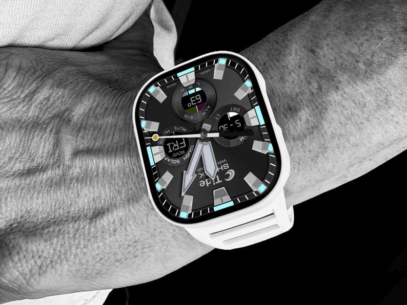 Clockology Apple Watch Faces: Tide Shock Diver Design - Etsy