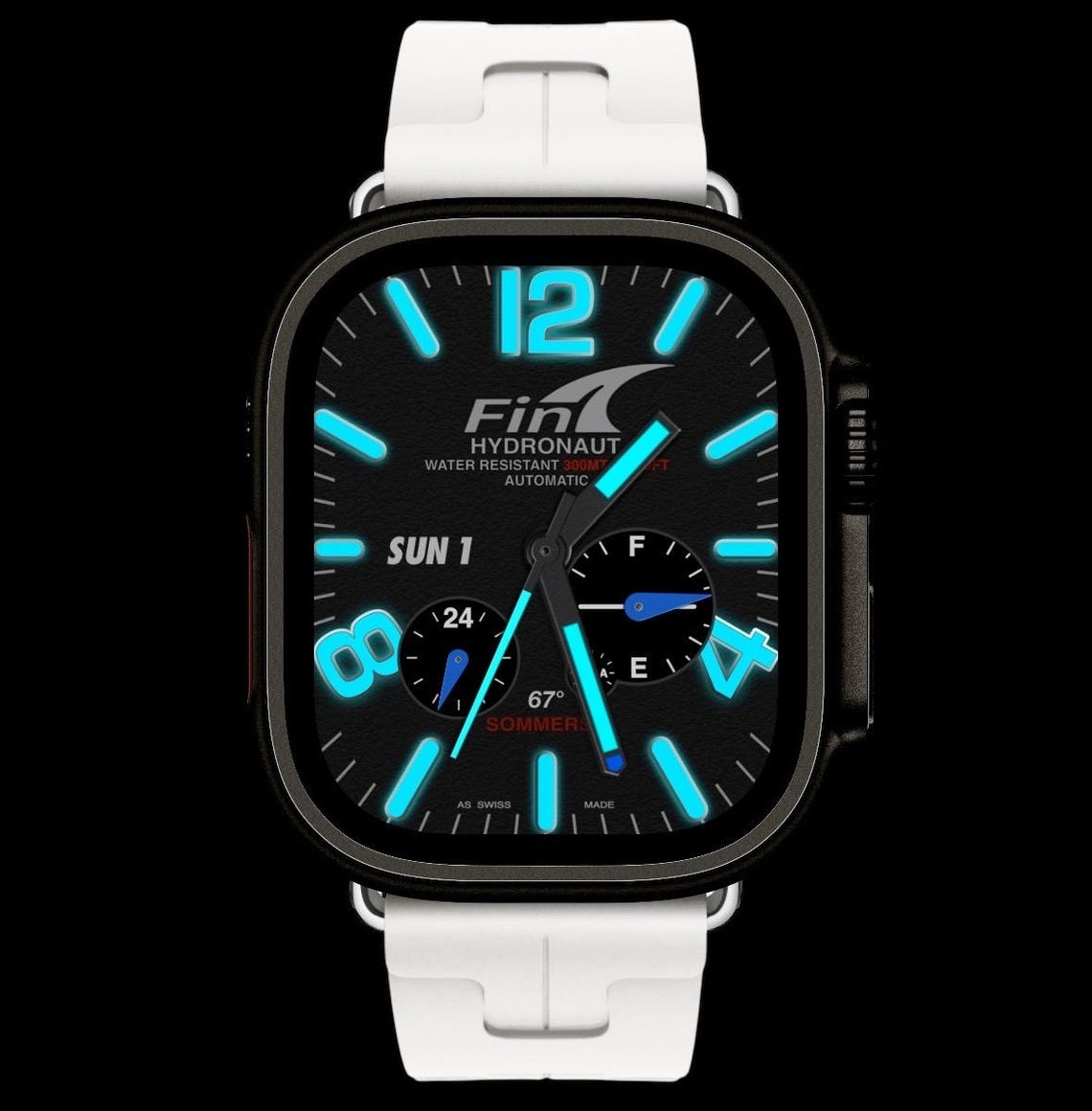 Fin Hydronaut Apple Watch Face: Interactive Clockology Design - Etsy