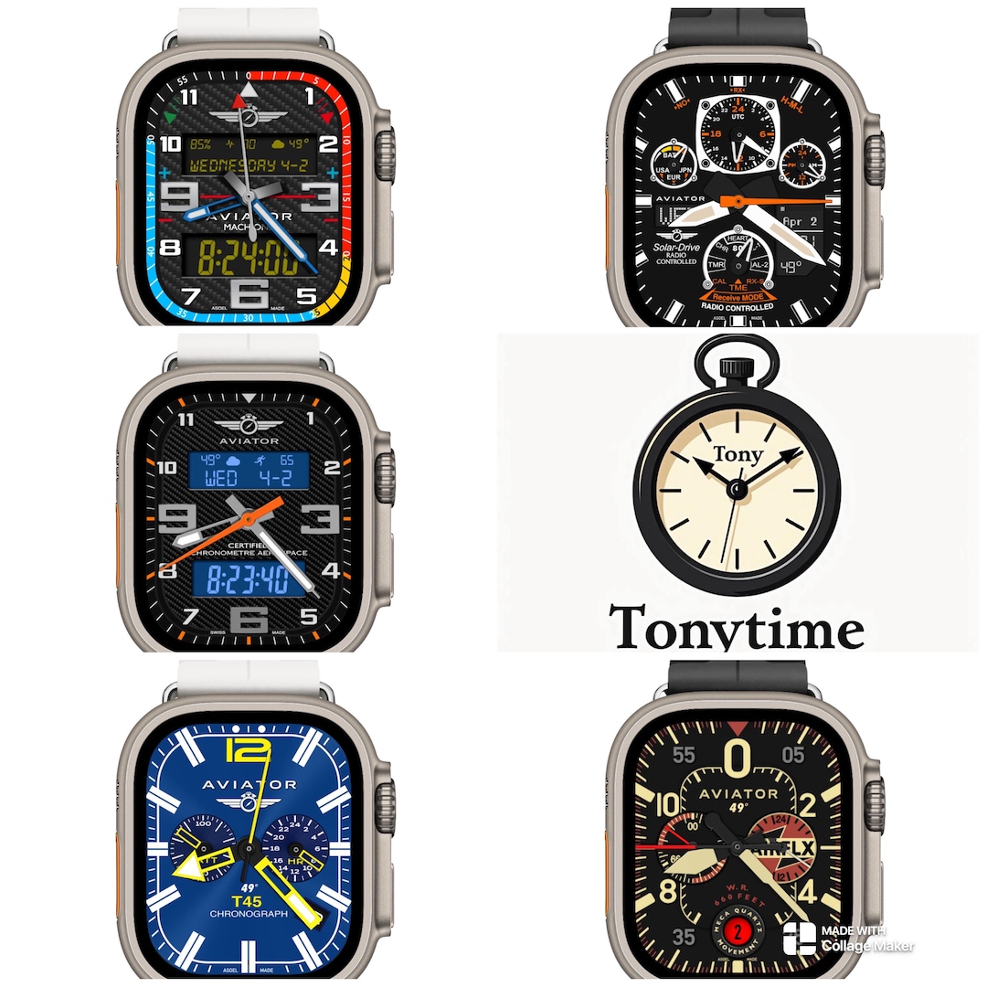 5 Apple Watch Faces Clockology Premium Apple Watch Faces for Smartwatch ...
