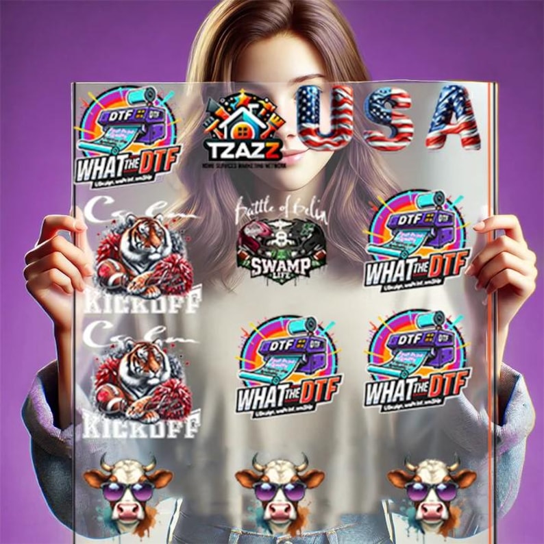 Custom DTF Transfer Gang Sheet: Full Color Ready to Press Heat Transfer - Etsy