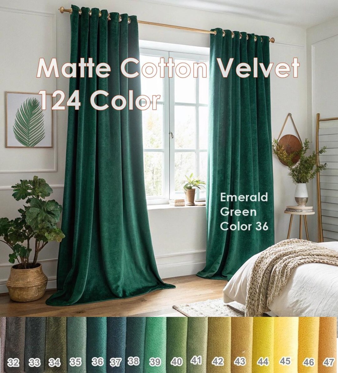Luxury Matte Velvet Fabric: Heavyweight Drapery Material, 55" Wide - Etsy