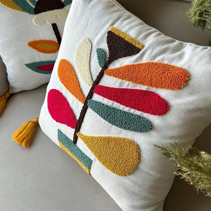 Embroidered Cushion - Etsy