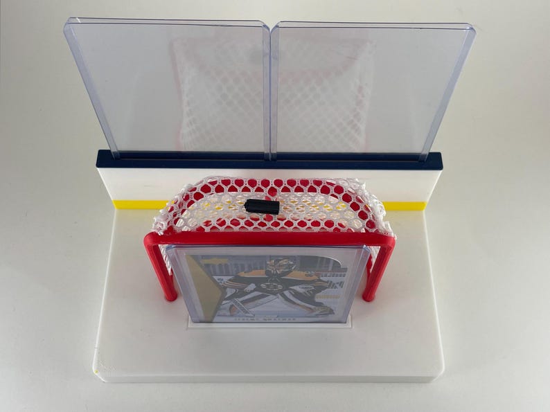 Hockey Goalie Trading Card Display Stand, Made to Look Like the Boards ...
