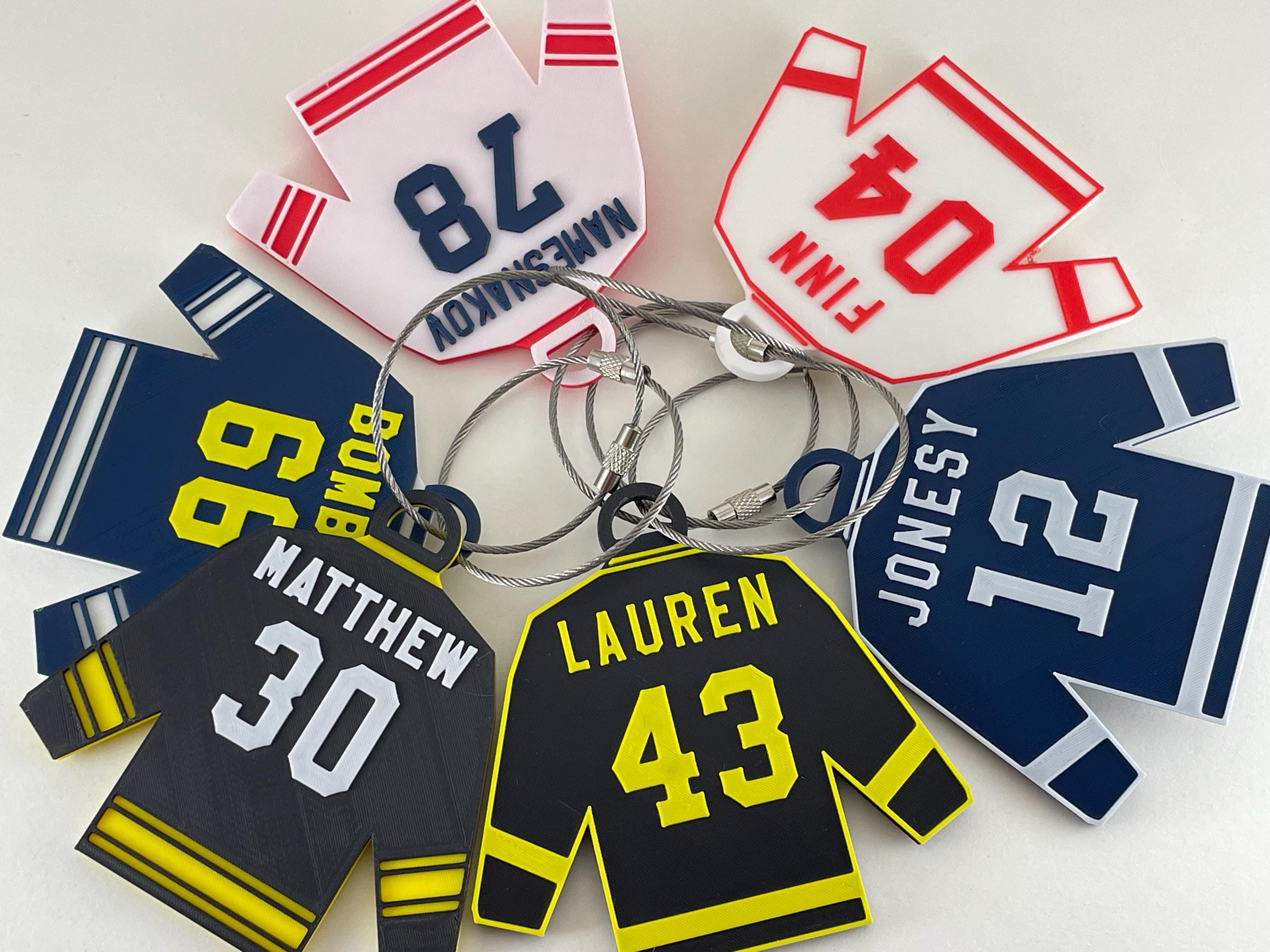 Personalized Hockey Jersey Bag Tag - Etsy