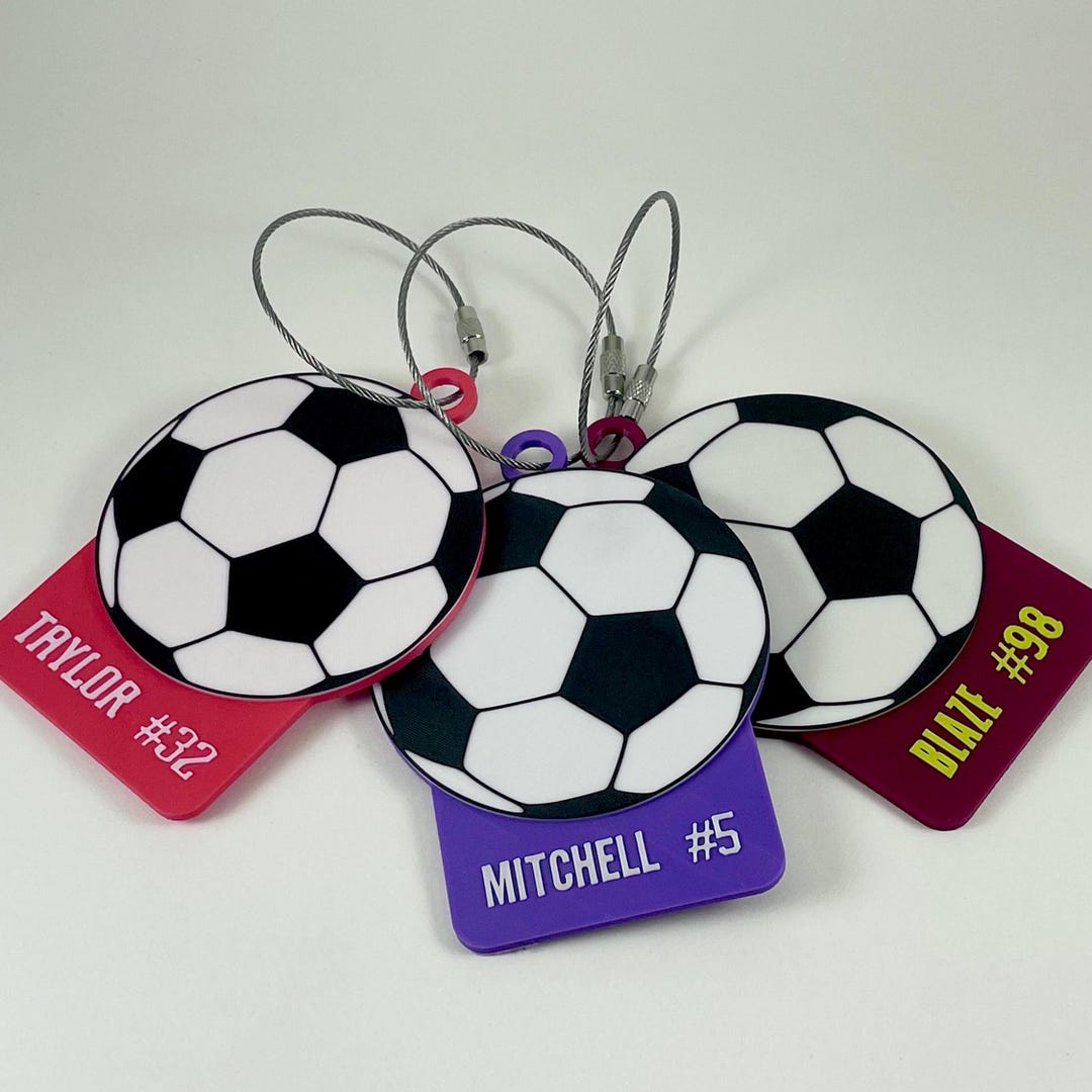 Personalized Soccer Ball Bag Tag - Etsy