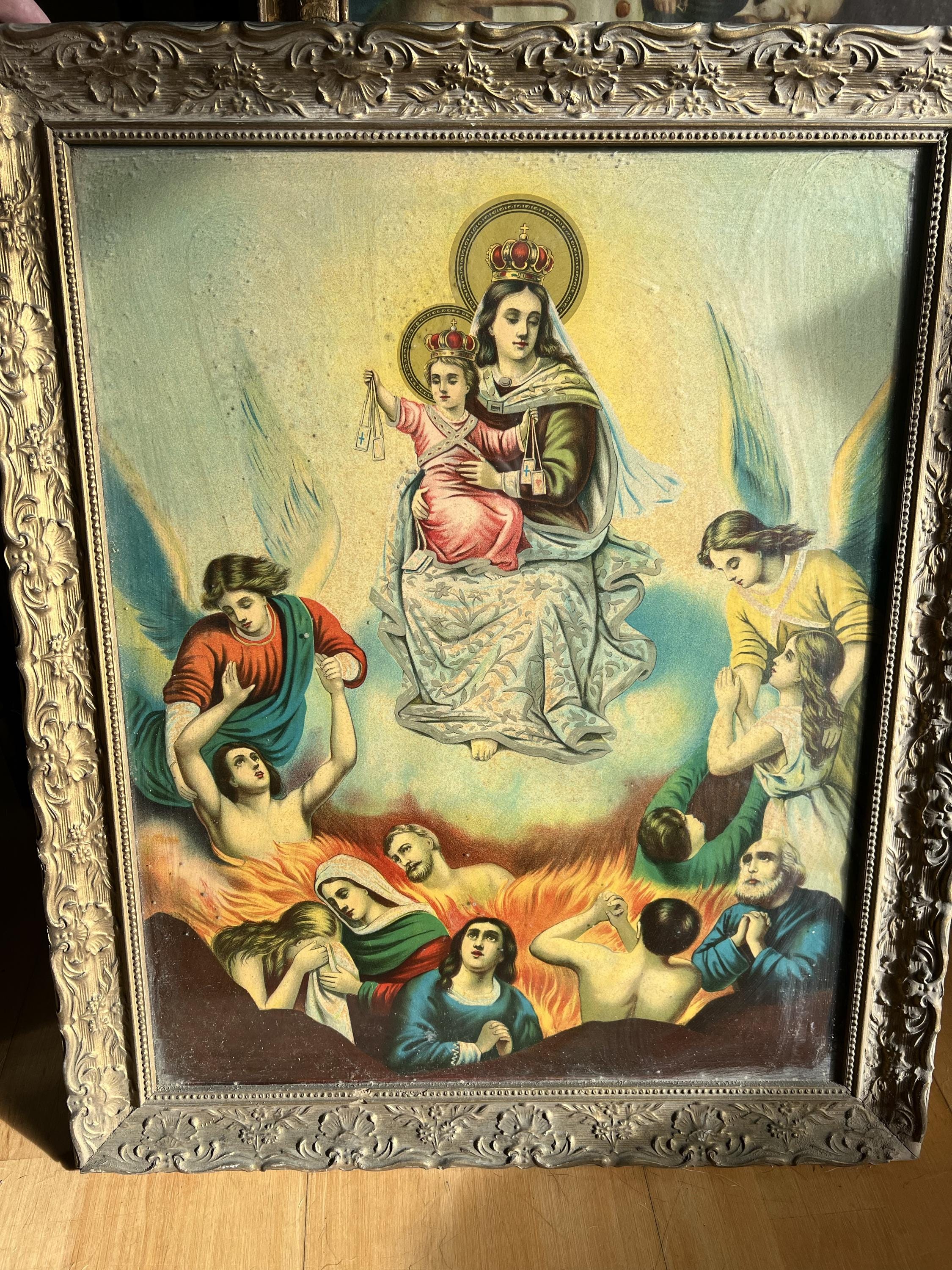 Our Lady of Mount Carmel Fridolin Leiber, Vintage Religious Iconography, Holy Family, Trinity ...