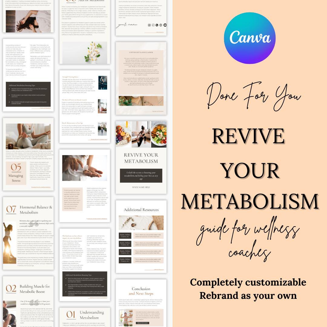 Guide to Boost Your Metabolism, Canva Template for Health Coaches ...