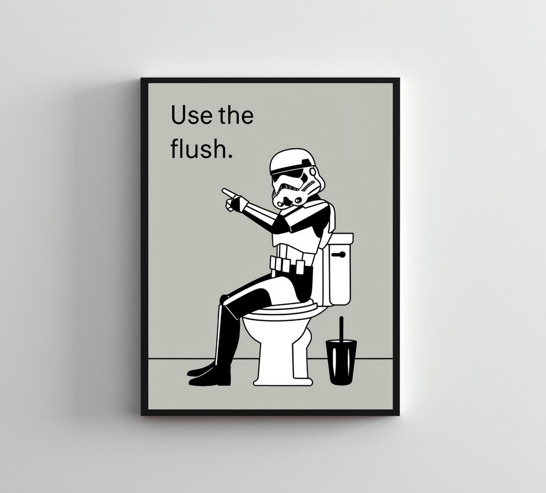 Restroom Art SERIES 08, Starwars Poster, Star Wars Art Work, Storm ...