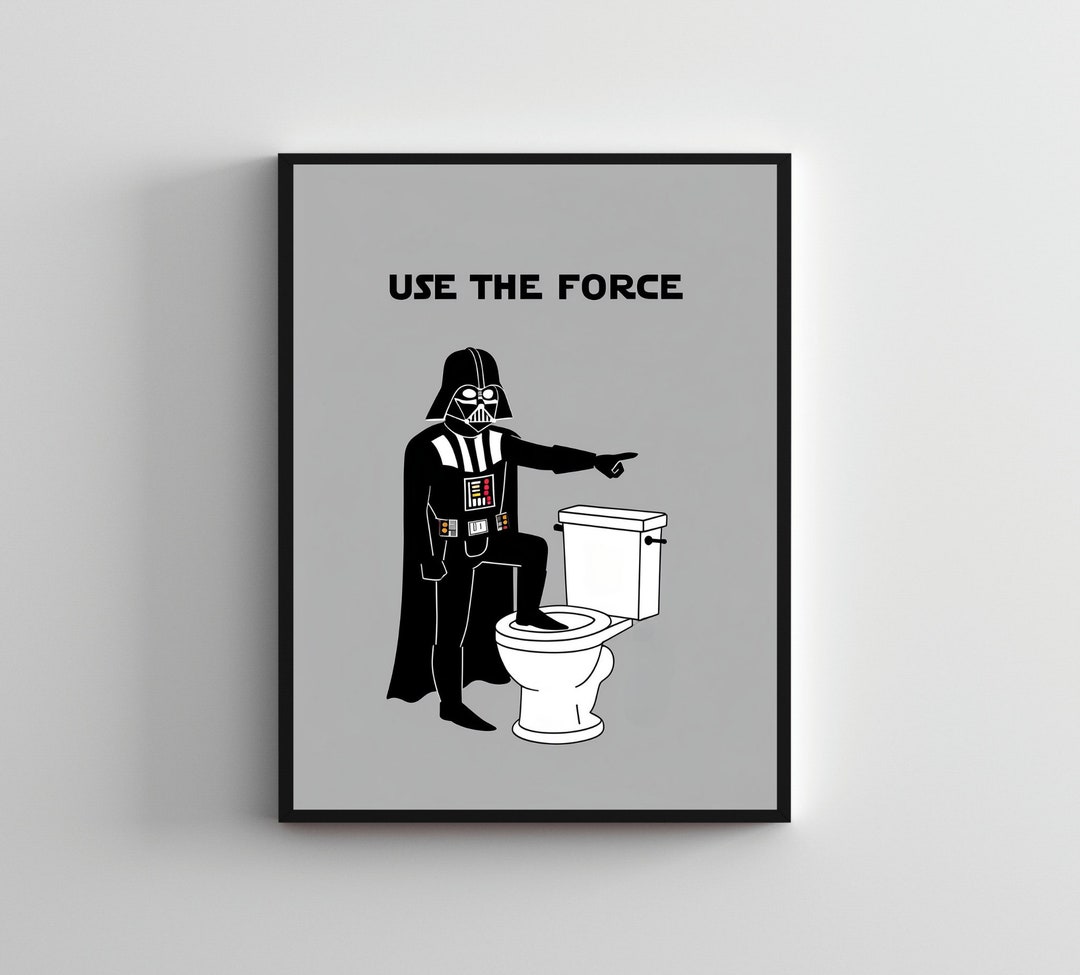 Restroom Art SERIES 07, Starwars Poster, Star Wars Art Work, Darth ...