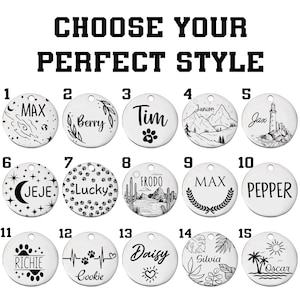 Custom Engraved Pet ID Tag: Stainless Steel Bone Shape - Etsy