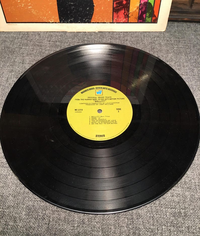 Bullitt Steve Mcqueen LP Soundtrack Lalo Schifrin Seven Arts Records ...