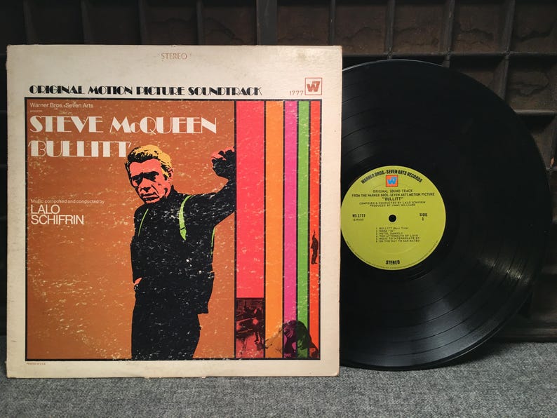 Bullitt Steve Mcqueen LP Soundtrack Lalo Schifrin Seven Arts Records ...