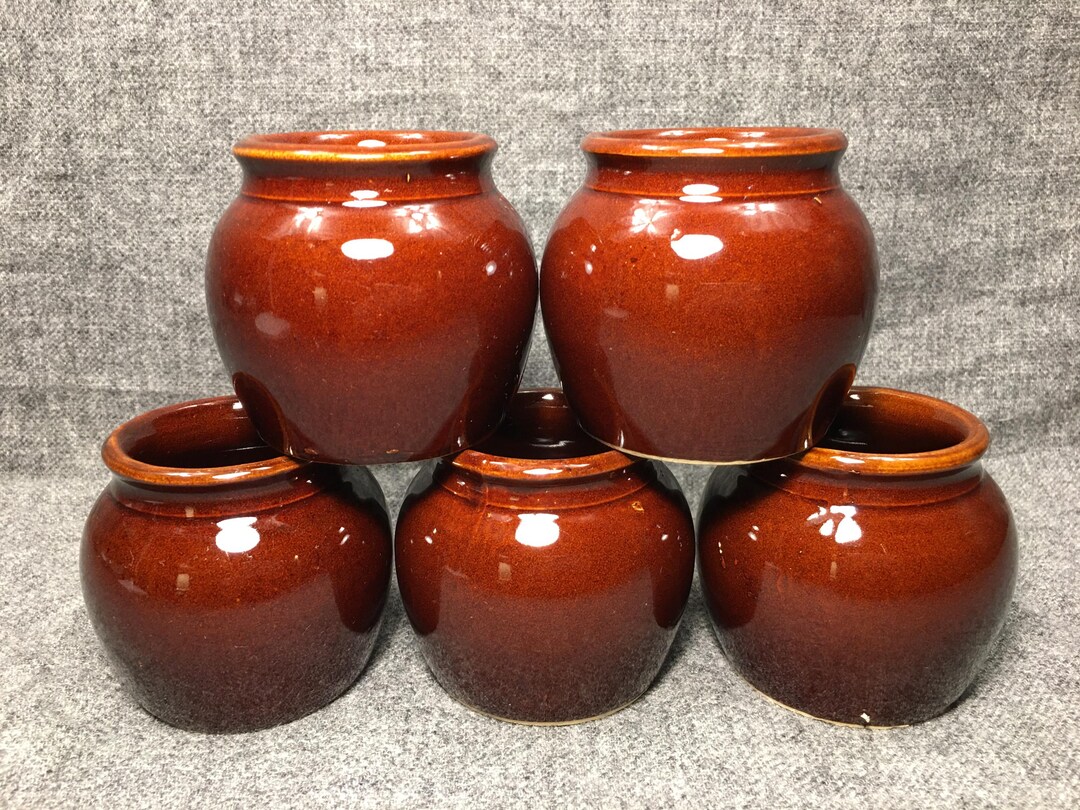 5 Stoneware Bean Crocks Small - Etsy