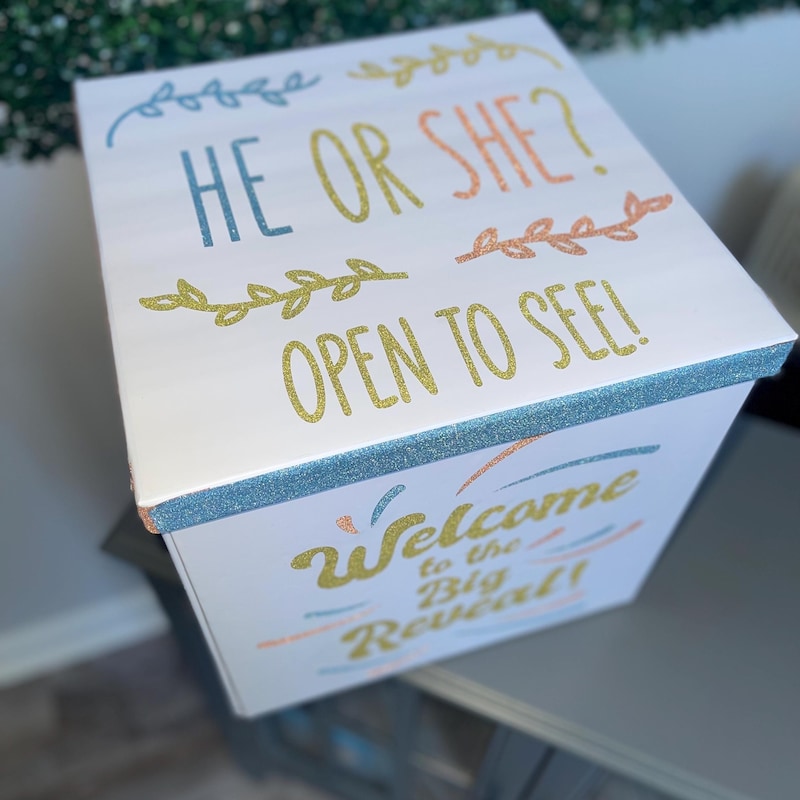 Gender Reveal Box - Etsy