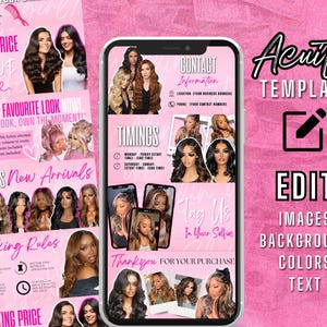 Hair Stylist Acuity Scheduling Template | Hair Stylist Branding | Hair ...