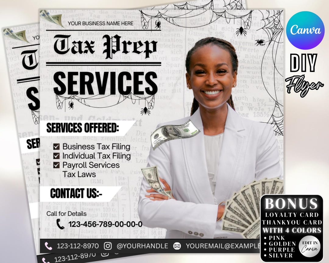 Spooky Halloween Tax Flyer | October Newspaper Style Printable Flyer ...