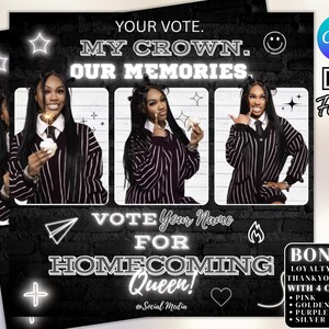 Prom Queen Campaign Flyer: Editable Canva Template (1080 X 1080 Px) - Etsy