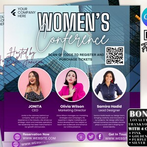 Women's Conference Flyer Canva Template: Empowerment Event (digital ...
