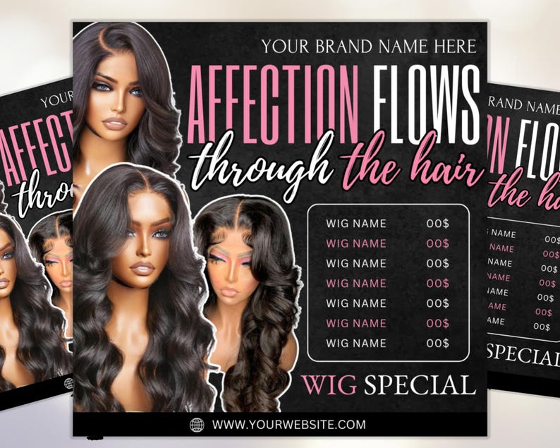Valentines Day Special Flyer, Wig Sale, Editable on Canva, February ...