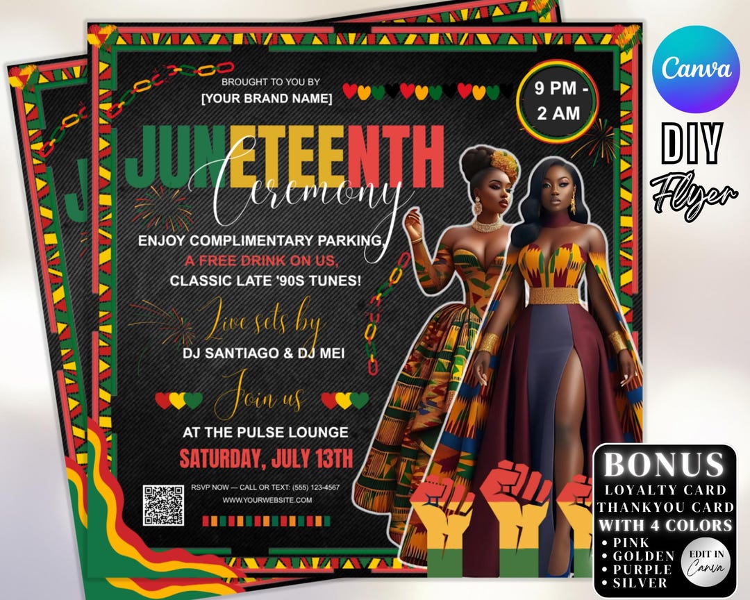 Juneteenth Flyer, Juneteenth Sale Flyer, Editable Flyer Template ...