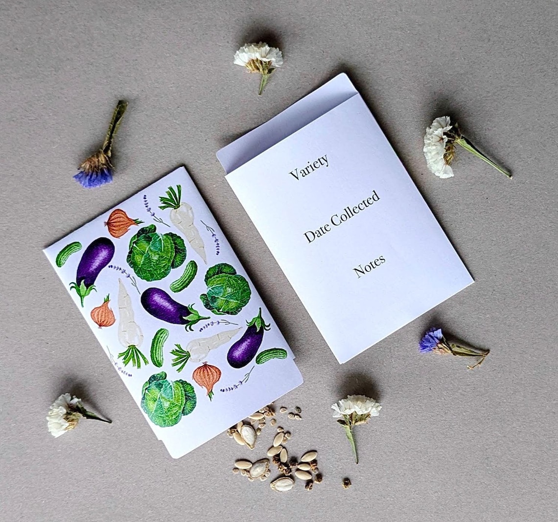 Printable 6 Vegetable Seed Packet Designs -mixed Vegetable- Watercolour ...