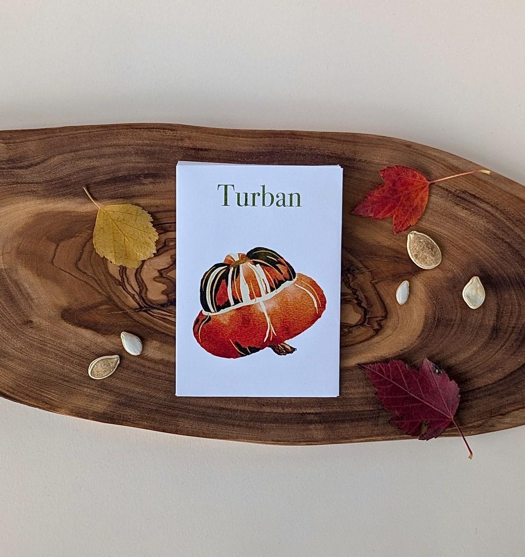Printable - Turban Squash - Vegetable Seed Packet Template ...
