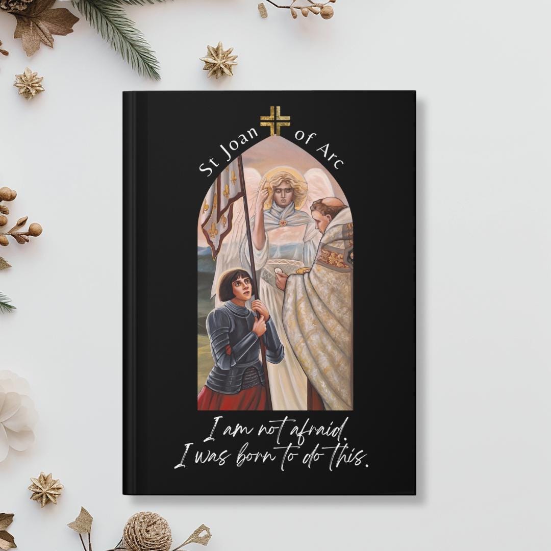 St Joan of Arc Journal - Catholic Hardcover Journal - Christian Lined ...